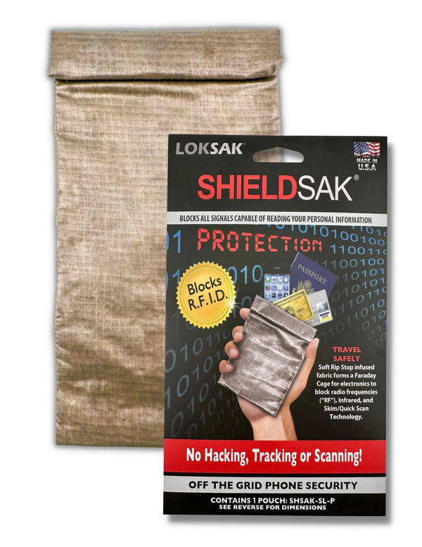 SHIELDSAK Faraday Phone Pouch - Blocks RF & RFID | LOKSAK